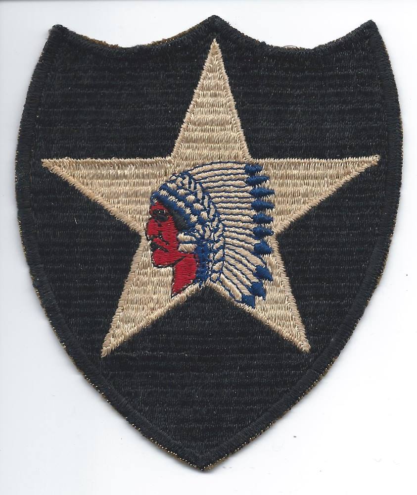 Unusual Cut Edge 2nd ID Patch, Horizontal Weave - ARMY AND USAAF - U.S ...
