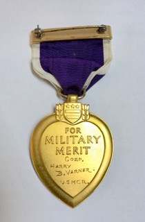 WW2 KIA MARINE PURPLE HEART CORP. HARRY VARNER, OKINAWA - MEDALS ...
