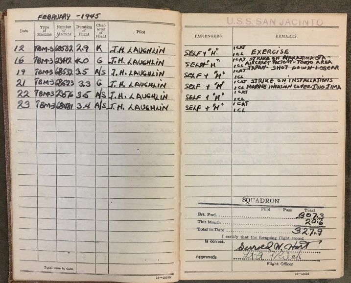 WWII NAVAL AVIATOR FLIGHT LOGBOOKS - Page 6 - EPHEMERA, PHOTOGRAPHS ...