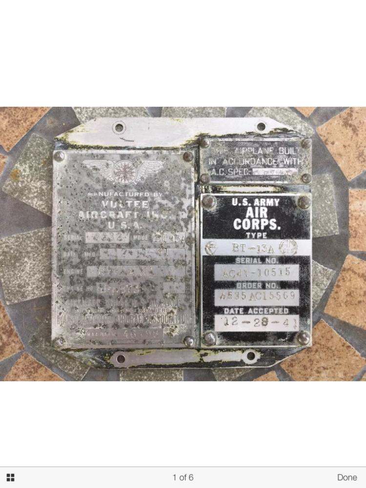 Data Plate - MILITARY AIRCRAFT & AVIATION - U.S. Militaria Forum