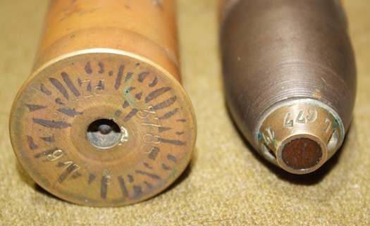 1917 WW1 US/ FRENCH Used 37mm Hotchkiss Shell - FIREARMS - U.S ...