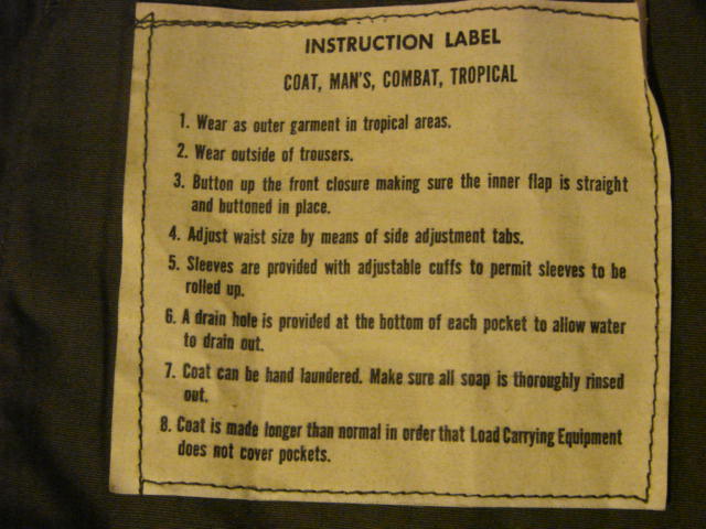 Tropical jacket, DSA number, but no date code - UNIFORMS - U.S ...