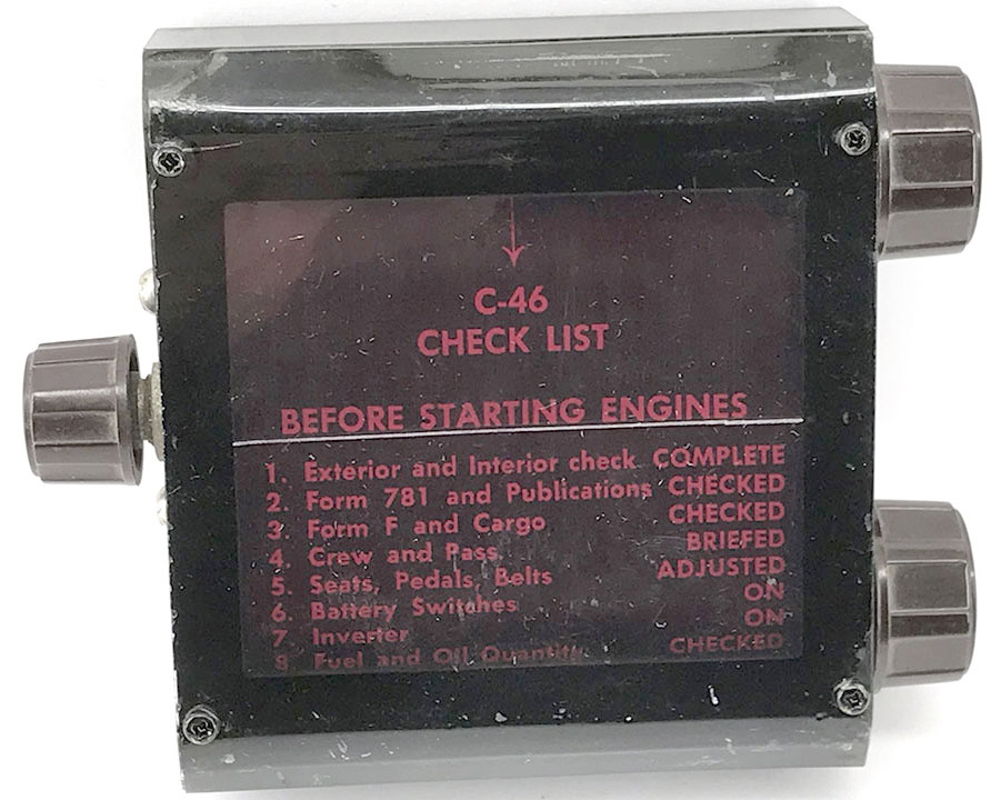 C-46 Commando aircraft scroll checklist - MILITARY AIRCRAFT & AVIATION ...