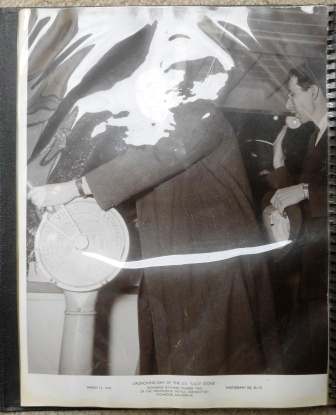 March 13, 1943 Liberty Ship SS Lucy Stone photographic christening ...