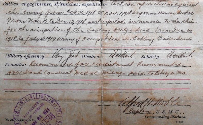 WW1 USMC discharge papers & photographs find at flea market - EPHEMERA ...