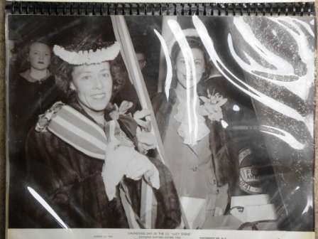 March 13, 1943 Liberty Ship SS Lucy Stone photographic christening ...