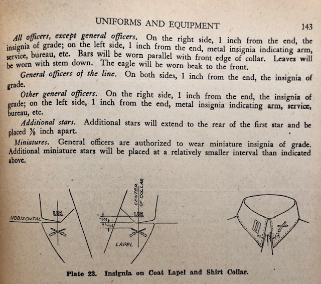 Lieutenant Bars Placement On Collar
