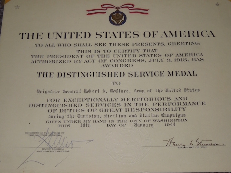 Major General Robert McClure, Psychological Warfare Founder - MEDALS ...