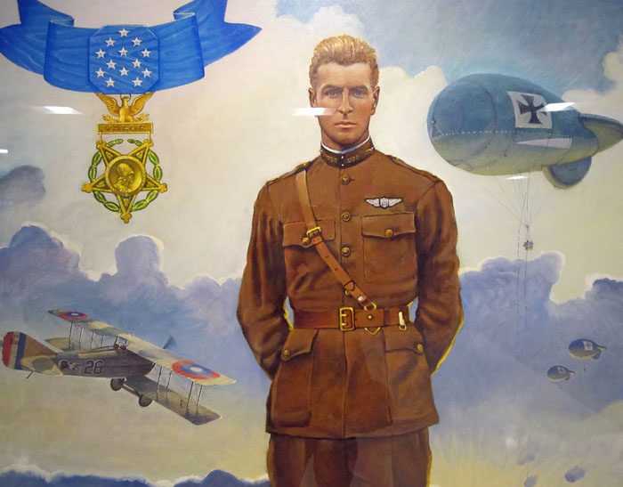 Frank Luke portrait and Spad XIII at Phoenix Sky Harbor Airport ...
