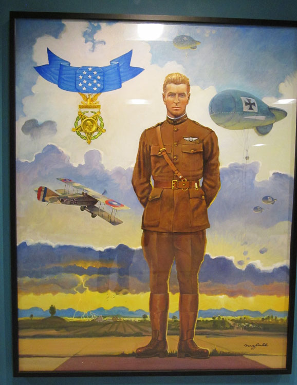 Frank Luke portrait and Spad XIII at Phoenix Sky Harbor Airport ...