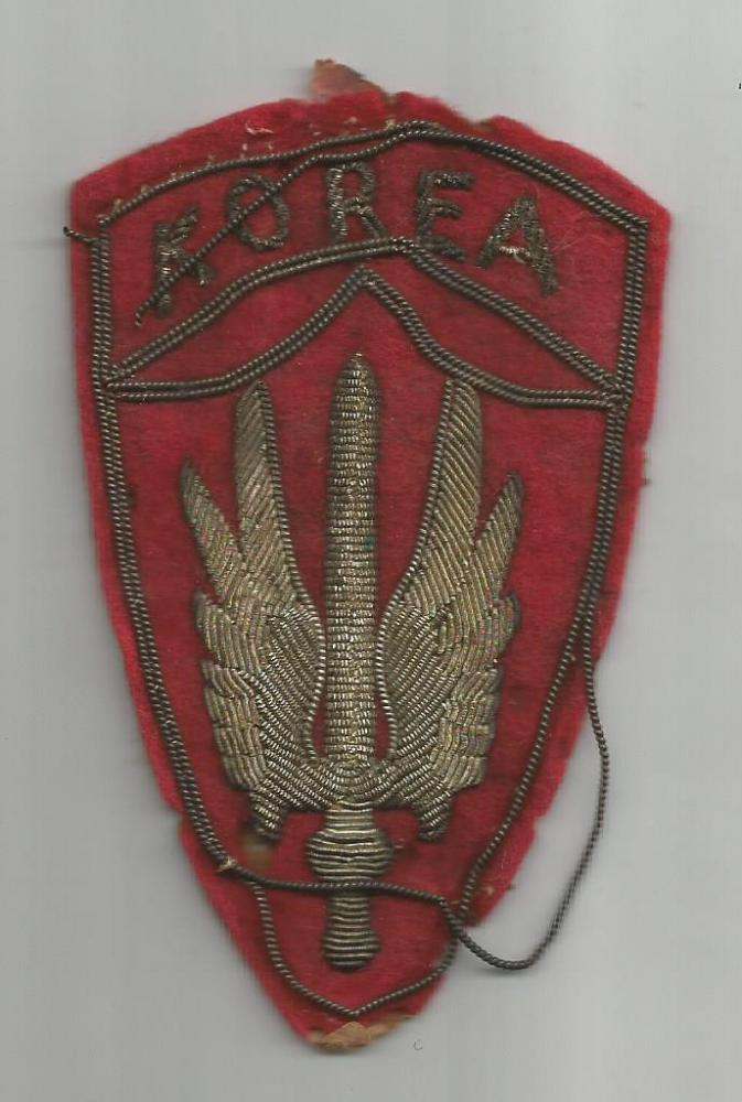 A theatre made bullion SCARWAF Korea patch - ARMY AND USAAF - U.S ...