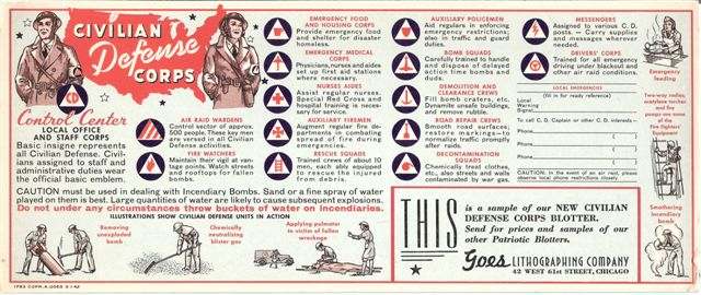 Civilian Defense Symbols - HOMEFRONT & THE WAR EFFORT - U.S. Militaria ...