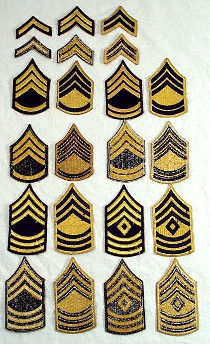 Blue & gold chevrons 1948 - 1951 - ARMY (INCLUDING USAAC/AAF) - U.S ...