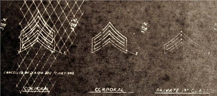 Blue & gold chevrons 1948 - 1951 - ARMY (INCLUDING USAAC/AAF) - U.S ...