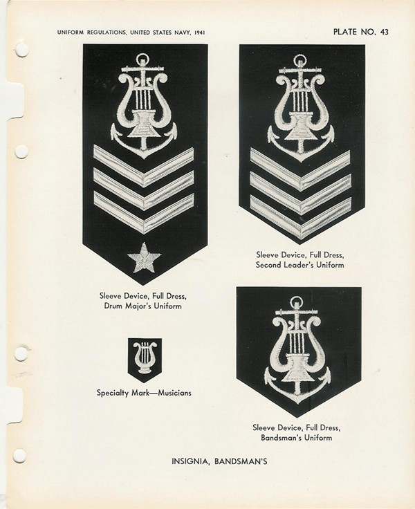 1941 U.S.Navy Band Rates - NAVY, COAST GUARD AND OTHER SEA SERVICES - U ...