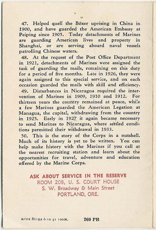 50 Facts Aboiut the Marines - EPHEMERA, PHOTOGRAPHS & MILITARY ARTWORK ...