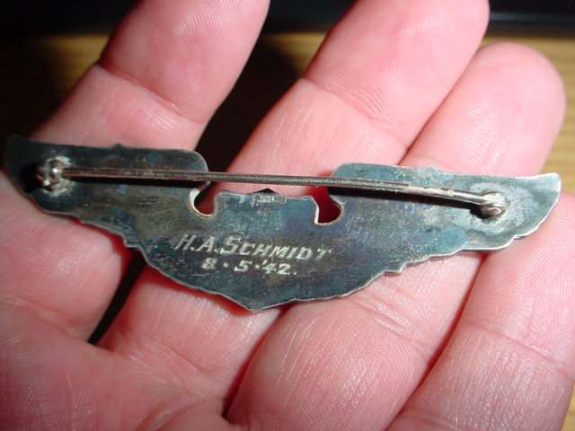 Unique engraved WW2 Gold Star Pilot wings - from a KIA? - WING BADGES ...