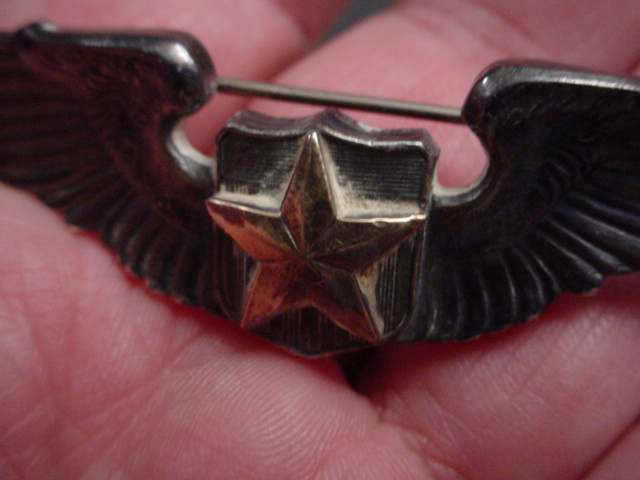 Unique engraved WW2 Gold Star Pilot wings - from a KIA? - WING BADGES ...