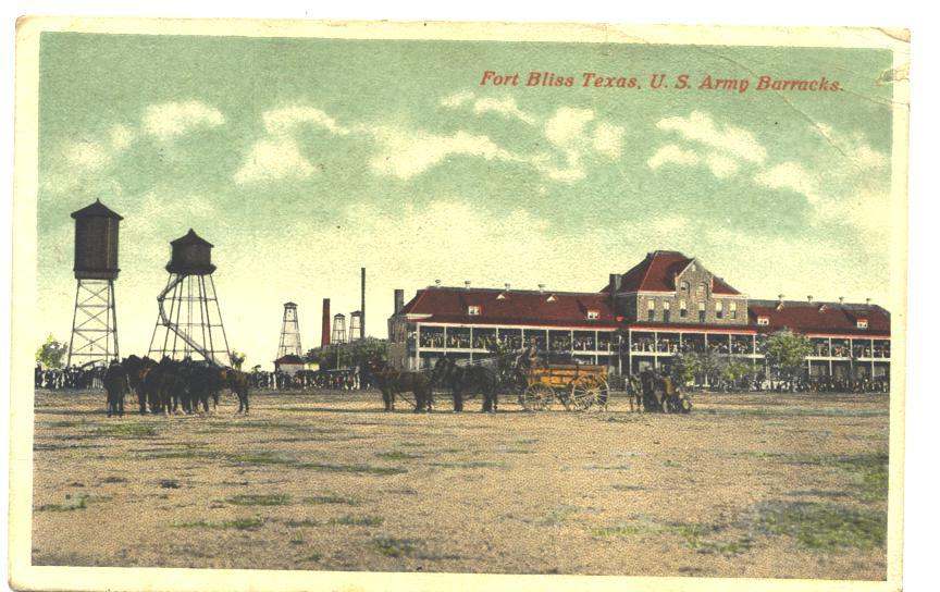 Postcard of Fort Bliss, Texas 1916 - EPHEMERA, PHOTOGRAPHS & MILITARY ARTWORK - U.S. Militaria Forum