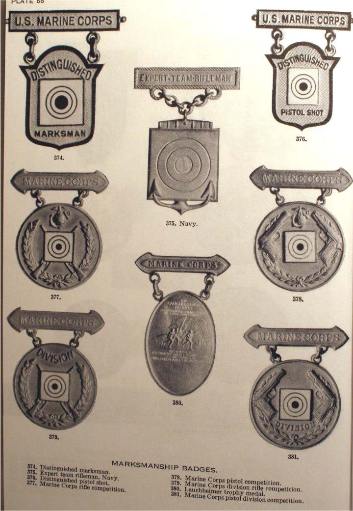 USMC Marksmanship Competition Badges - NAVY, MARINE CORPS, COAST GUARD ...