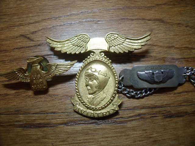 Ruth Barclay early Female aviator Pilot Wing grouping air mail ...