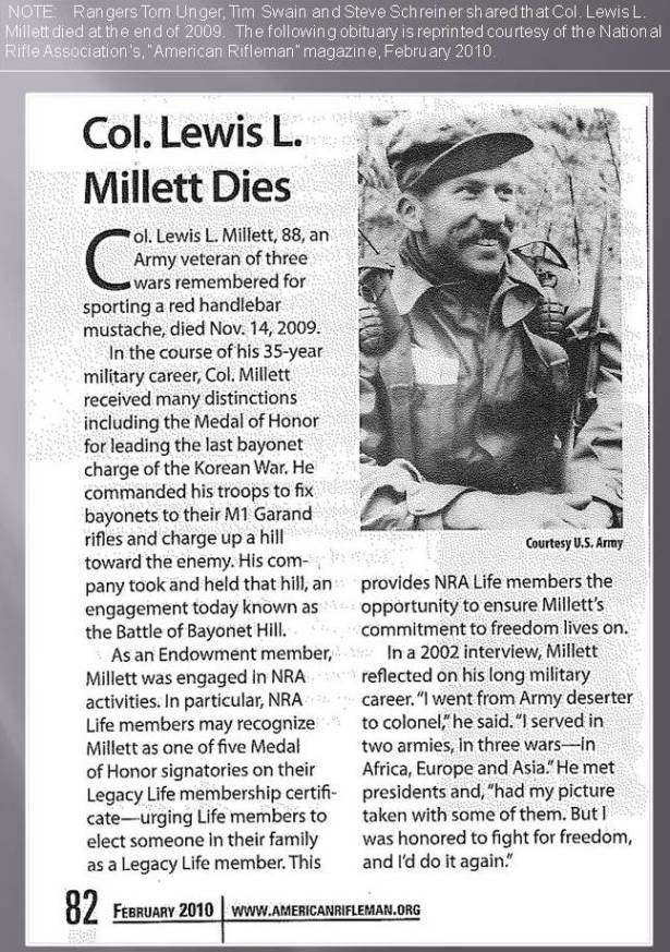 Col. Lewis L. Millett - TAPS - U.S. Militaria Forum