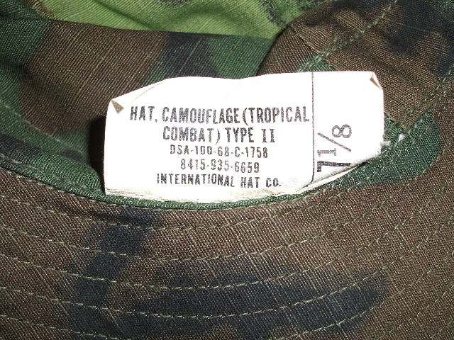 Hat, Camouflage, ( Tropical Combat) Type II - UNIFORMS - U.S. Militaria ...