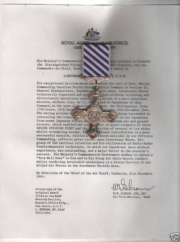 RAAF DFC TO USN OFFICER - MEDALS & DECORATIONS - U.S. Militaria Forum