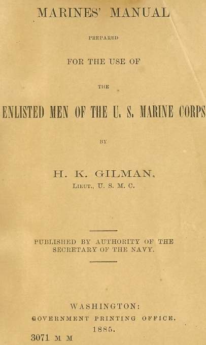 The Very First Marine Manual - EPHEMERA, PHOTOGRAPHS & MILITARY ARTWORK ...