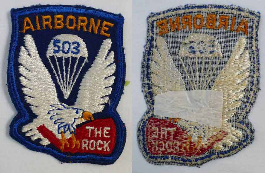 501st and 503rd Abn Pocket patches real or not? - ARMY AND USAAF - U.S ...