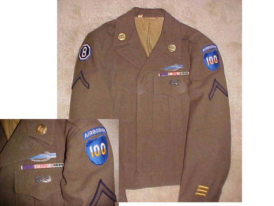 8th Corps & 100th ID (Airborne) Ike jacket and shirt - UNIFORMS - U.S ...