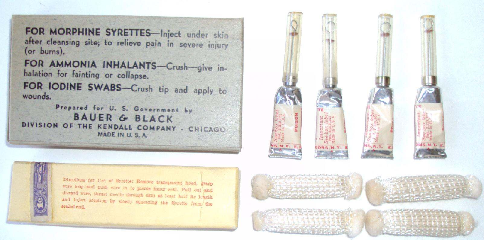 Life Raft First Aid Kit with FOUR full Morphine Syrettes - FIELD ...