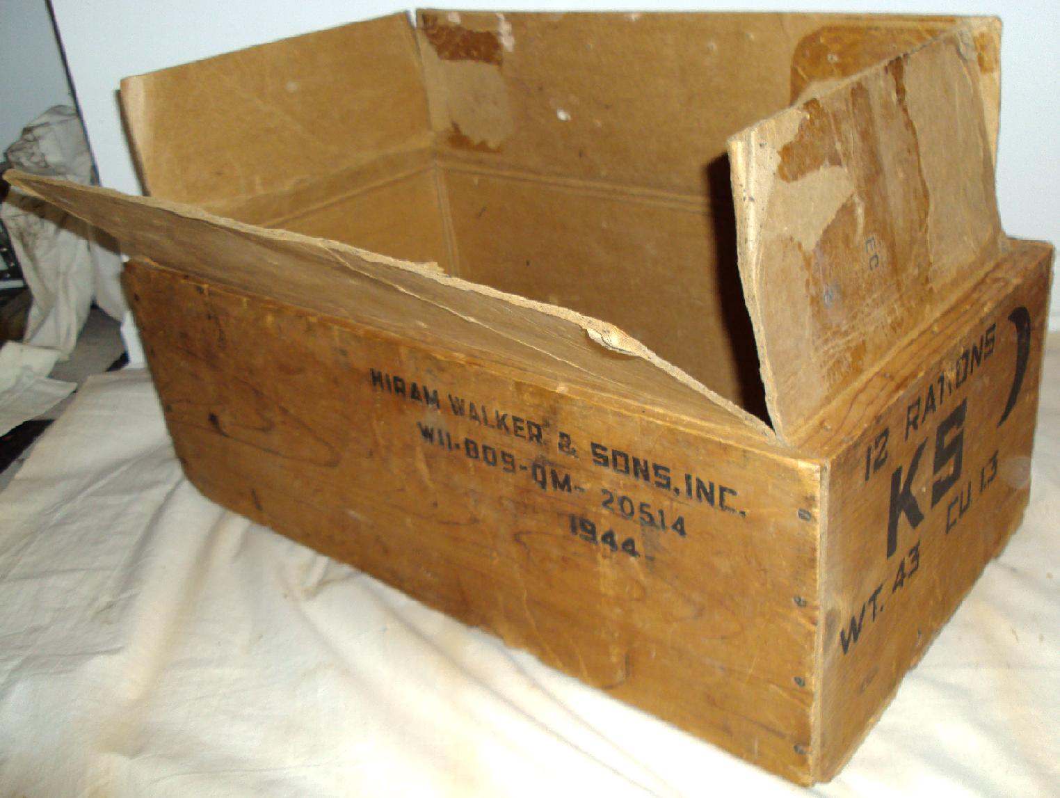 WWII K Ration Crate and Carton buy from SOS - FIELD & PERSONAL GEAR ...