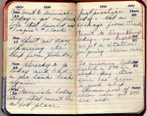 337th Bomb Sqadron Crew Chief Diary - EPHEMERA, PHOTOGRAPHS & MILITARY ...