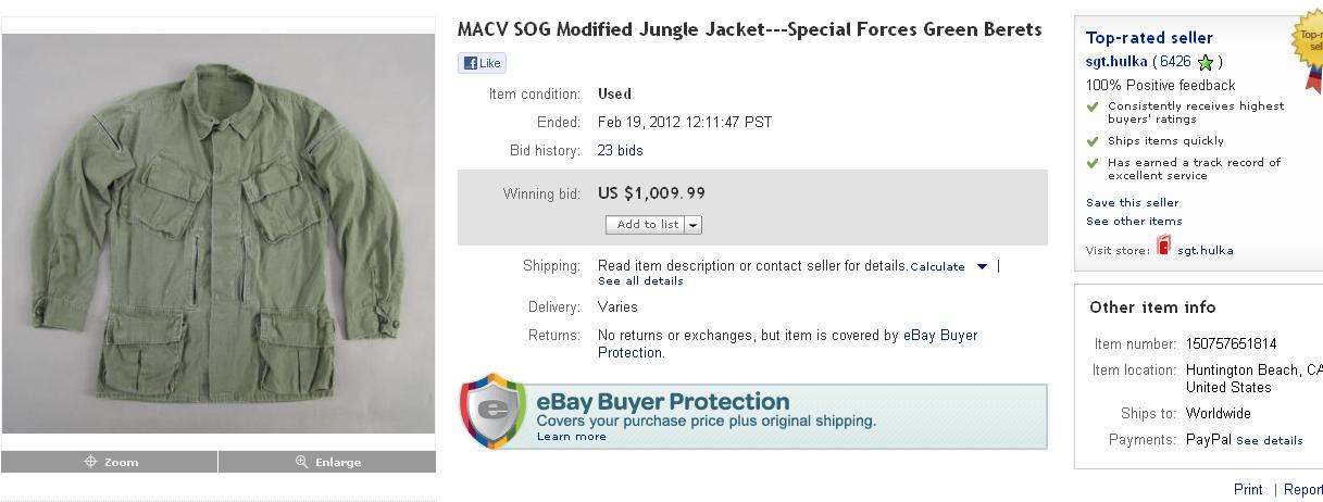 possibily a real MACV SOG modified JJ on E@@y right now - UNIFORMS - U ...