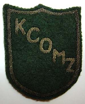KCOMZ Patch - 1st Style - ARMY AND USAAF - U.S. Militaria Forum