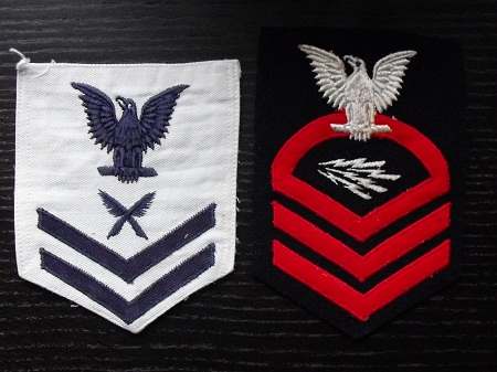 navy ratings with dates and names embroided into the back ? - NAVY ...