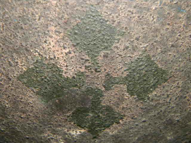 WWII White washed 4th ID Helmet, Vet Survived the Head shot! - M-1; M ...