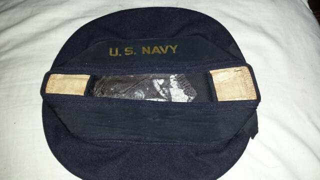 WWII Navy flat cap..With a nice surprise! - NAVAL & SEA SERVICE ...