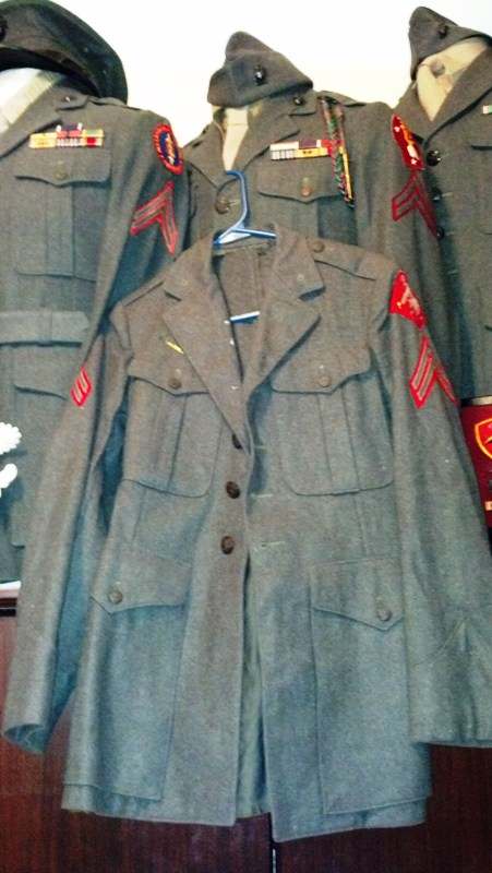 W.I.A. 4/14, 4th MarDiv Robert L. Haddock USMC salty moth eaten alpha ...