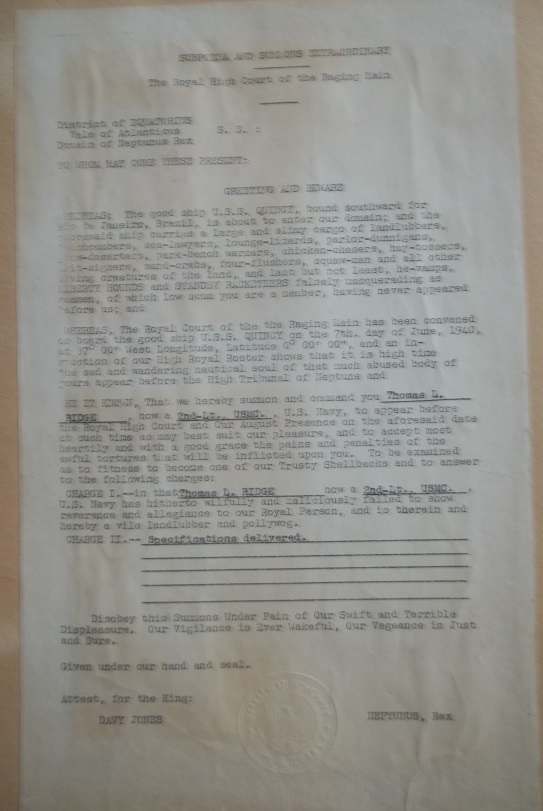 The Wrath of King Neptunus Rex - EPHEMERA, PHOTOGRAPHS & MILITARY ...