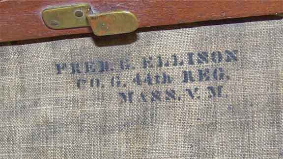 Civil War Roll up Writing Desk to F. Ellison 44th Mass. VM - (1861-1865 ...