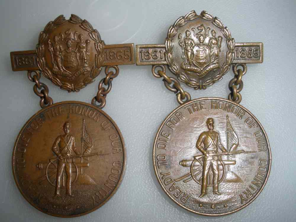 New Jersey 1st Defenders Civil War Medals - MEDALS & DECORATIONS - U.S ...