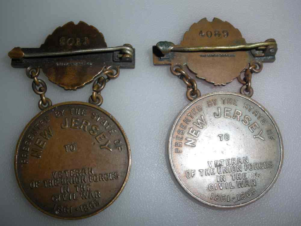New Jersey 1st Defenders Civil War Medals - MEDALS & DECORATIONS - U.S ...