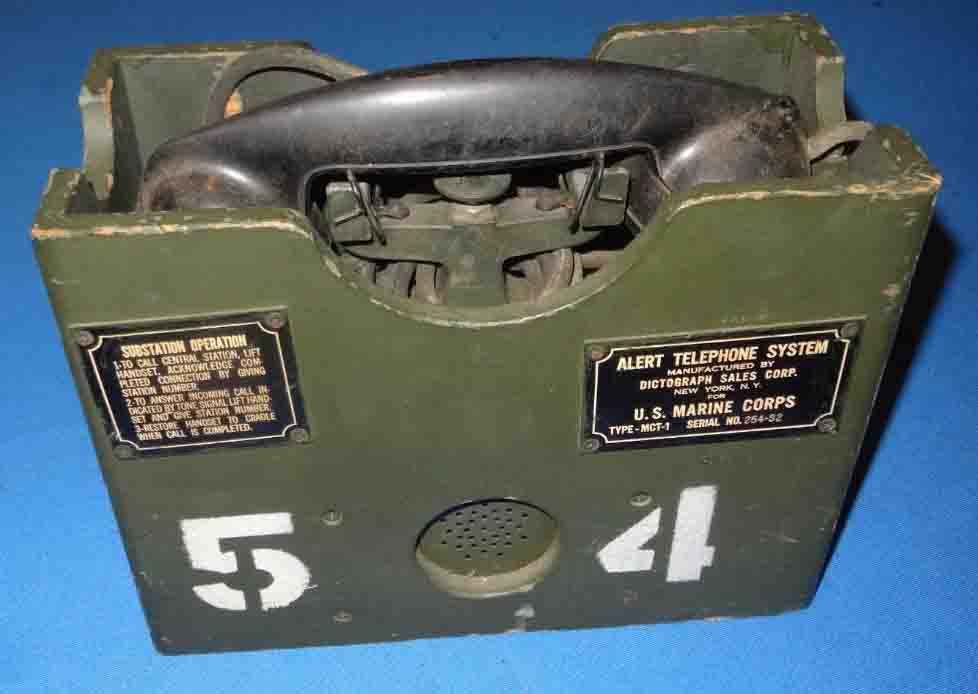 Markings on an MCT-1 Marine Corps field Phone - RADIO & COMMUNICATIONS ...