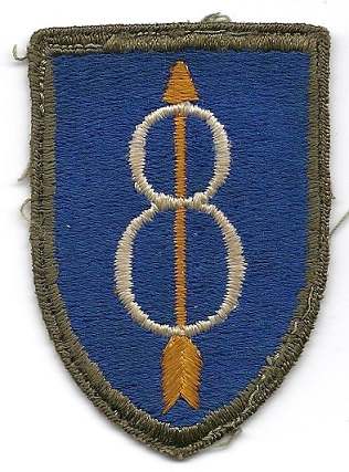 WW2 SSI 8th Infantry Division - ARMY AND USAAF - U.S. Militaria Forum