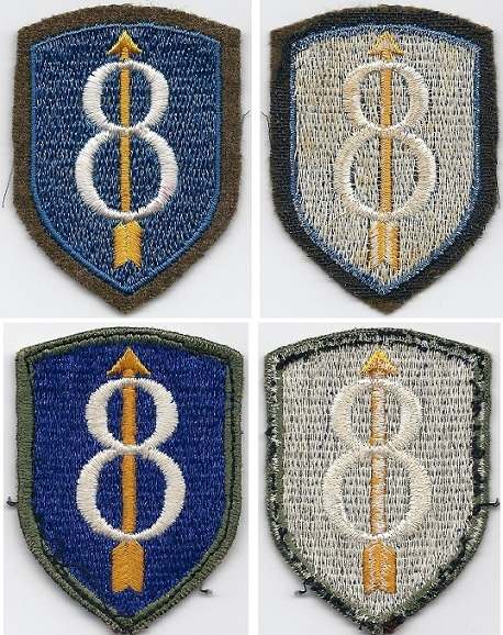 WW2 SSI 8th Infantry Division - ARMY AND USAAF - U.S. Militaria Forum