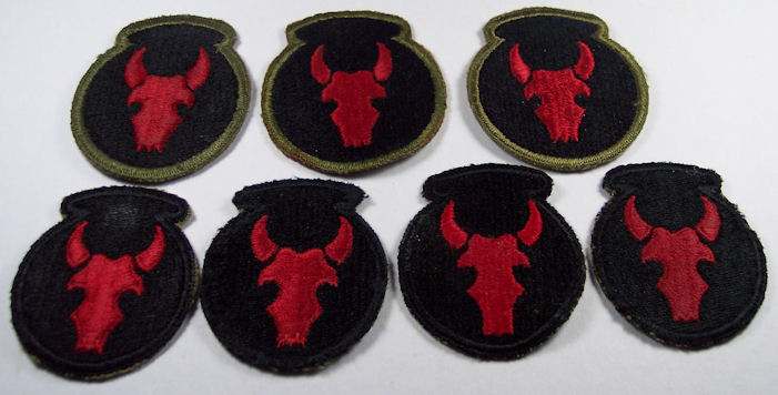 A WW2 era Partial Greenback 34th Infantry Division "Red Bull" patch ...