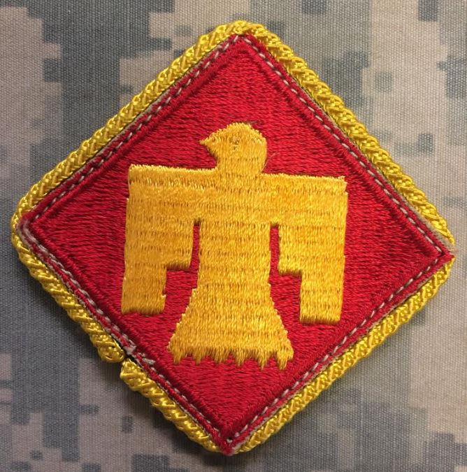 WW2 45th Infantry Division SSI with yellow piping - ARMY AND USAAF - U ...