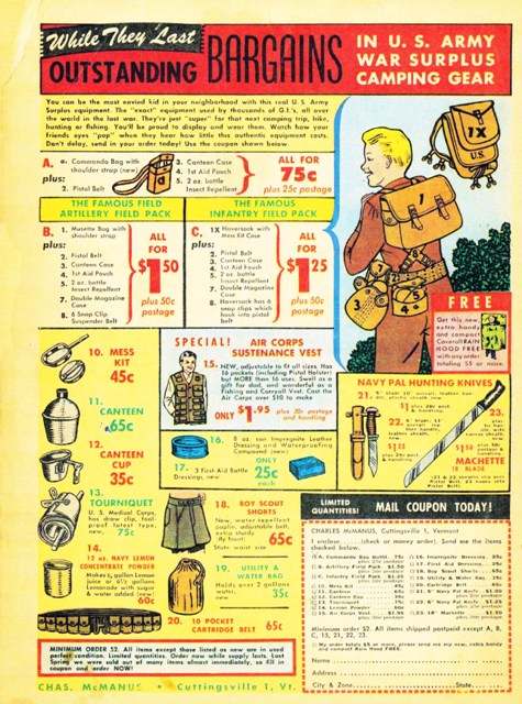 WAR SURPLUS! Treasures in the Late 1940s! - MISC MILITARIA - U.S ...